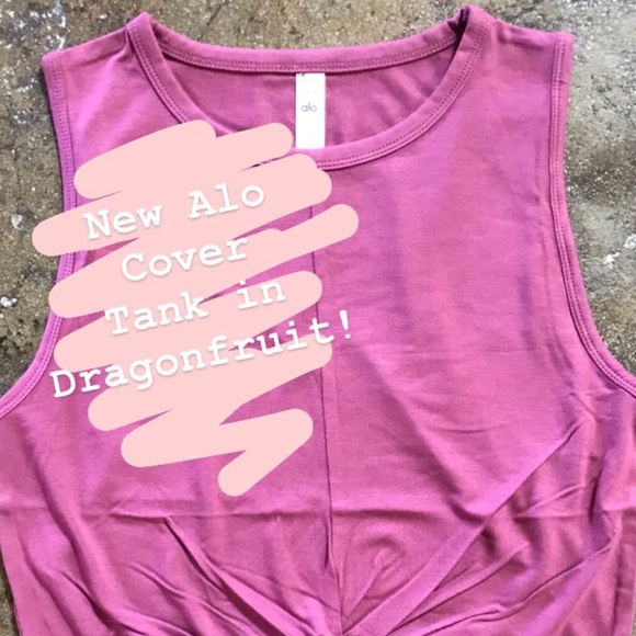 ALO Yoga | Tops | Alo Cover Tank In Dragonfruit | Poshmark